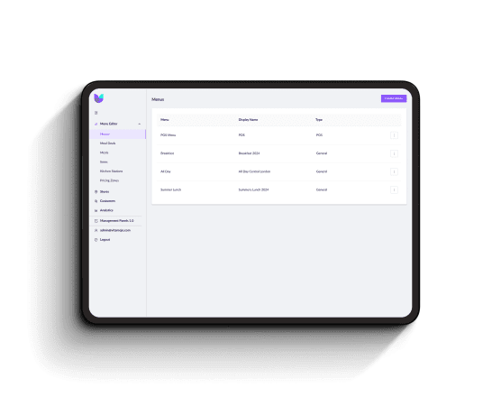 Menu management software for restaurants | Vita Mojo